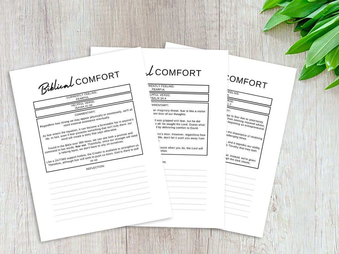 Bible Study Notes Template, Christian Reflection Journal (PDF) - Etsy