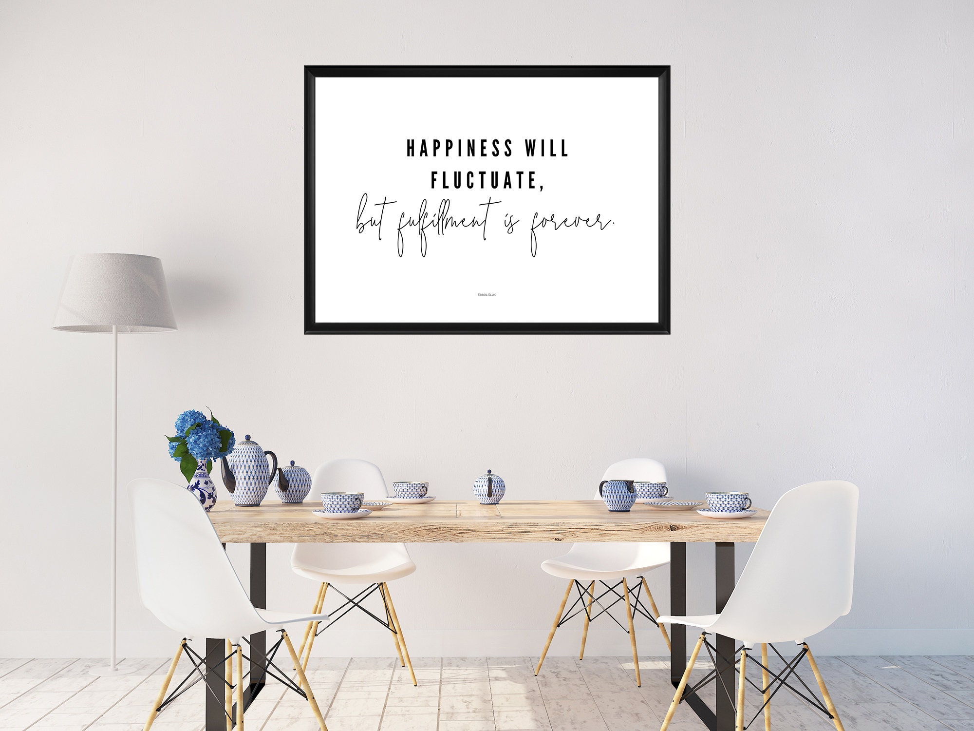 Happiness Quote Printable Joyful Prints Happiness is a - Etsy