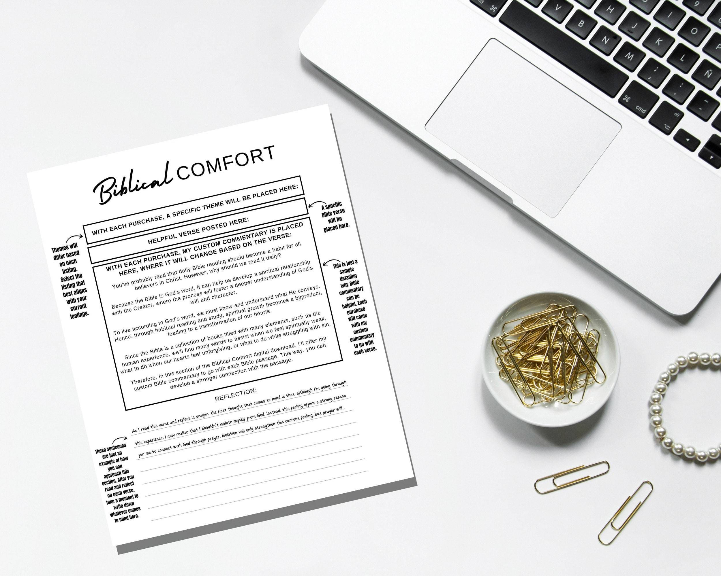 Printable Christian Study Verse Template, Bible Study Template PDF ...