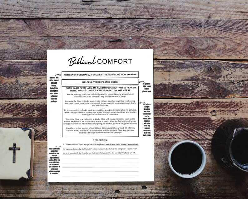 Daily Bible Study, Bible Devotional Digital, Scripture Verse Worksheet ...