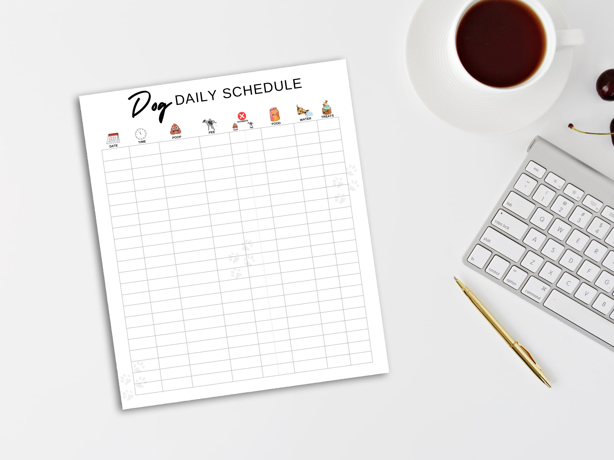 Daily Dog Schedule, Pet Schedule, Pet Tracker Printable, Dog Printable ...