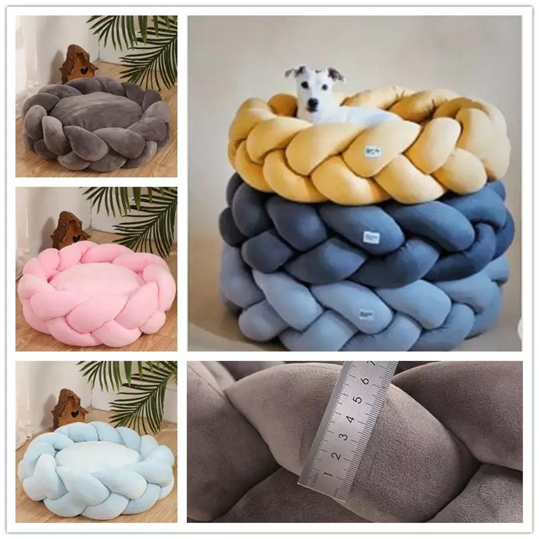 Pets Bed. Dog Cat Bed. Braided Comfort Pets Sleeping Zone. - Etsy