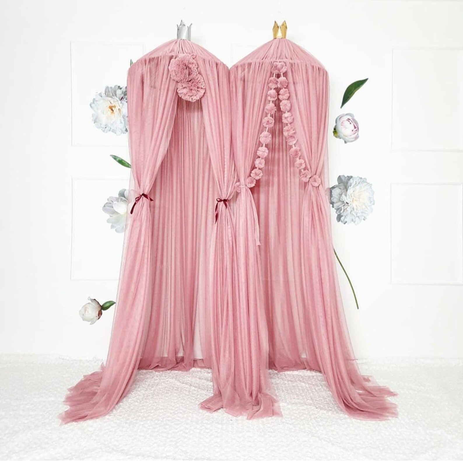 Bed Tulle Canopy for Nursery / Kids Hanging Tent for Bedroom / - Etsy