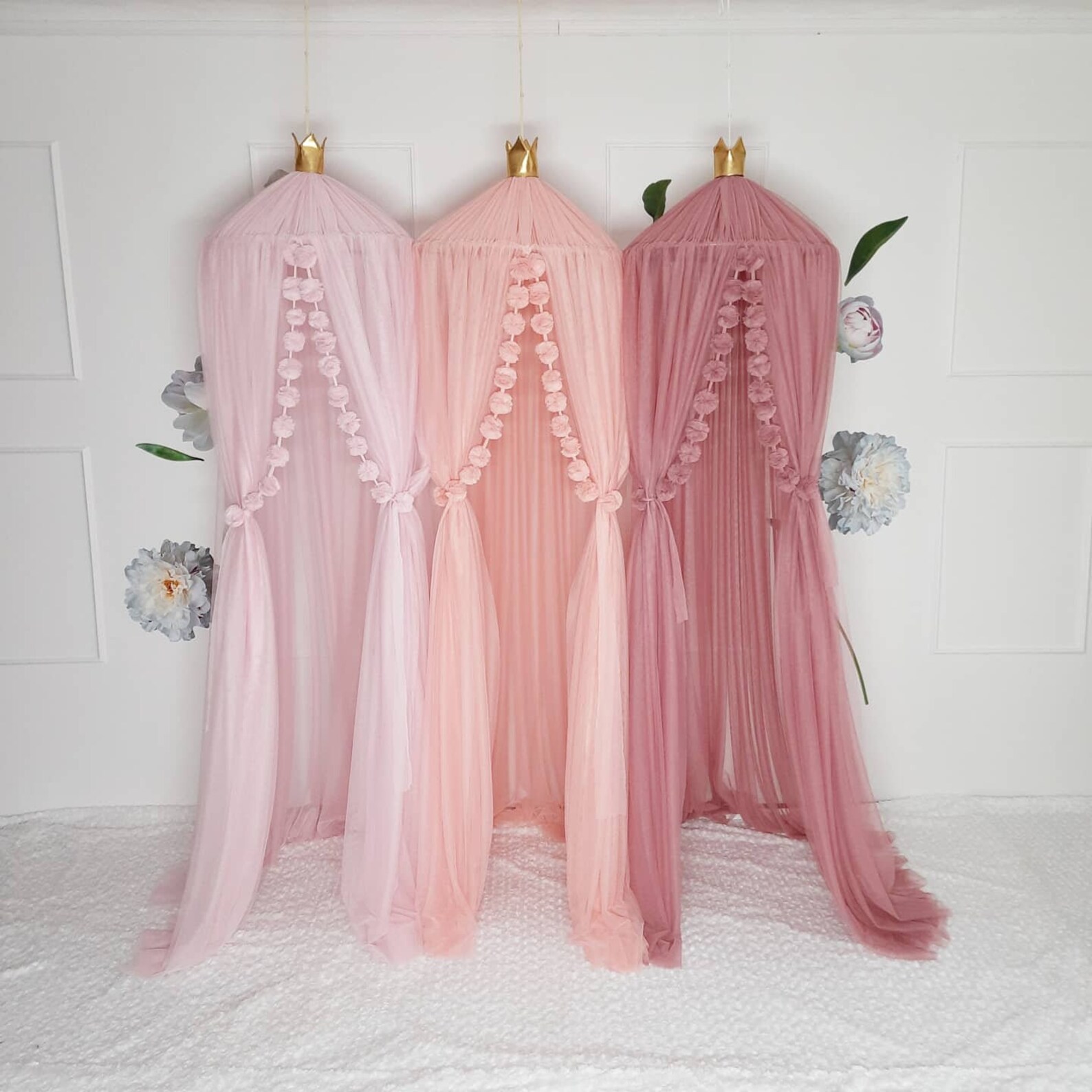 Bed Tulle Canopy for Nursery / Kids Hanging Tent for Bedroom / - Etsy