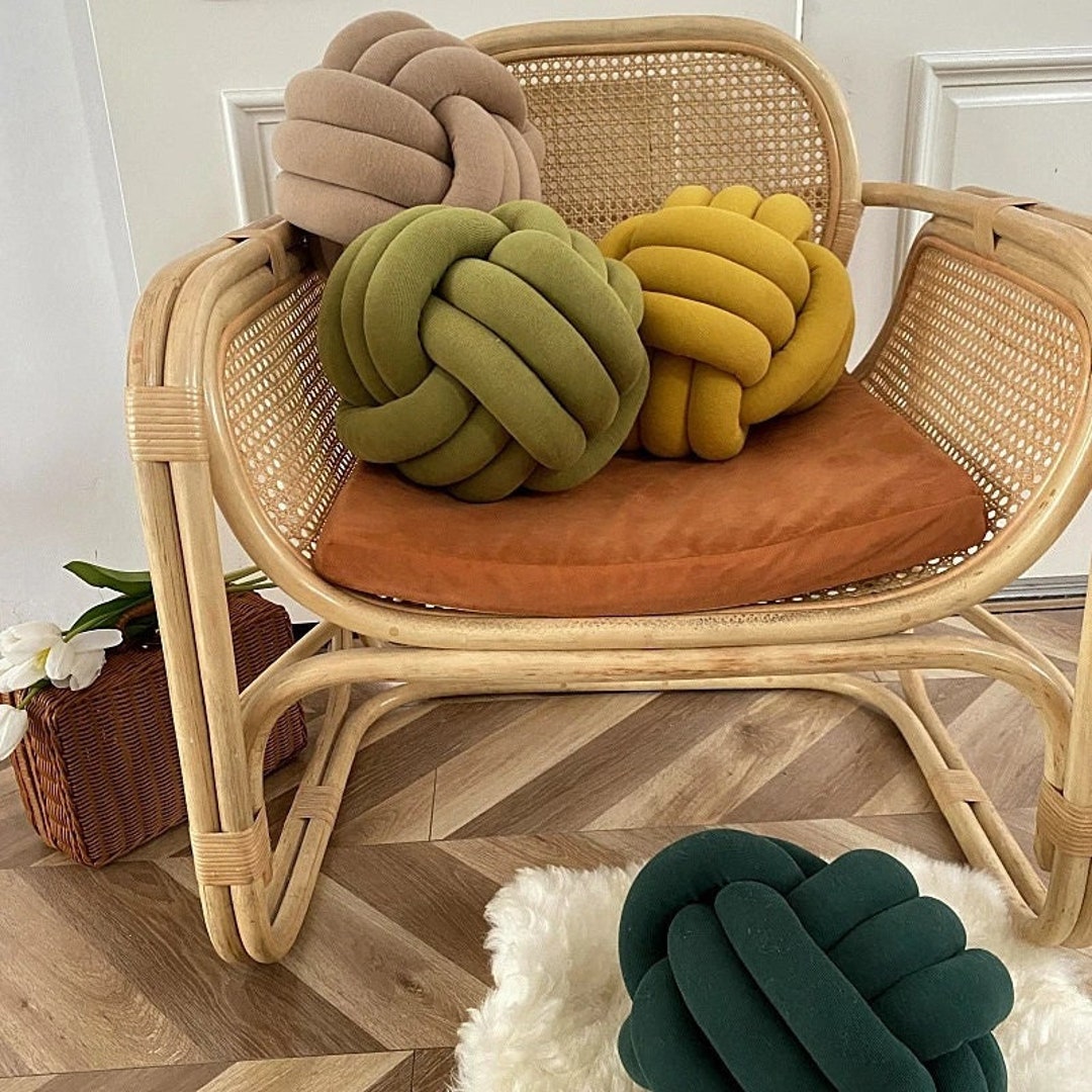 Knot Pillow Decor Cute Pillow. Velour Knot Pillow. Decorative - Etsy