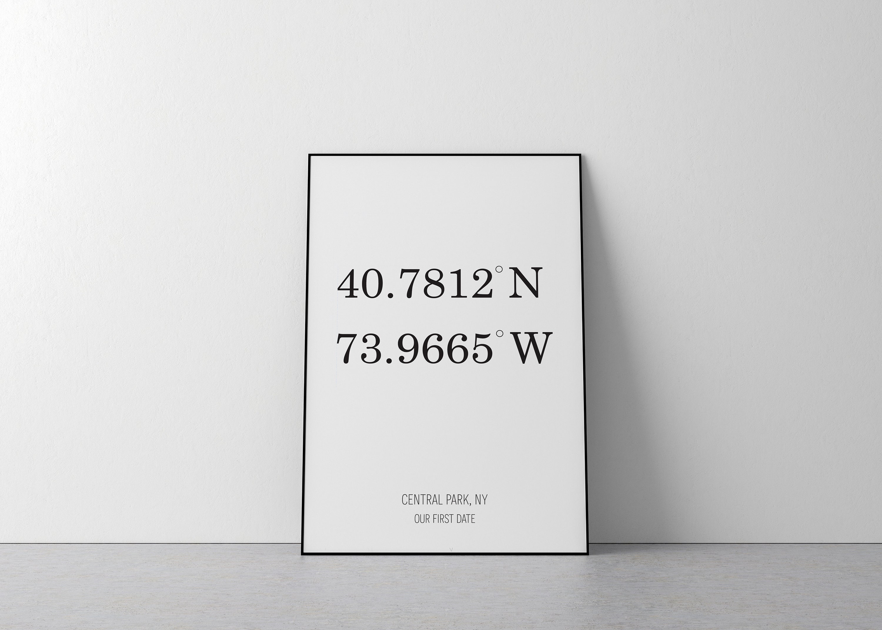 Custom Coordinates Location Print Couples Gift Best Friend Gift Wedding ...