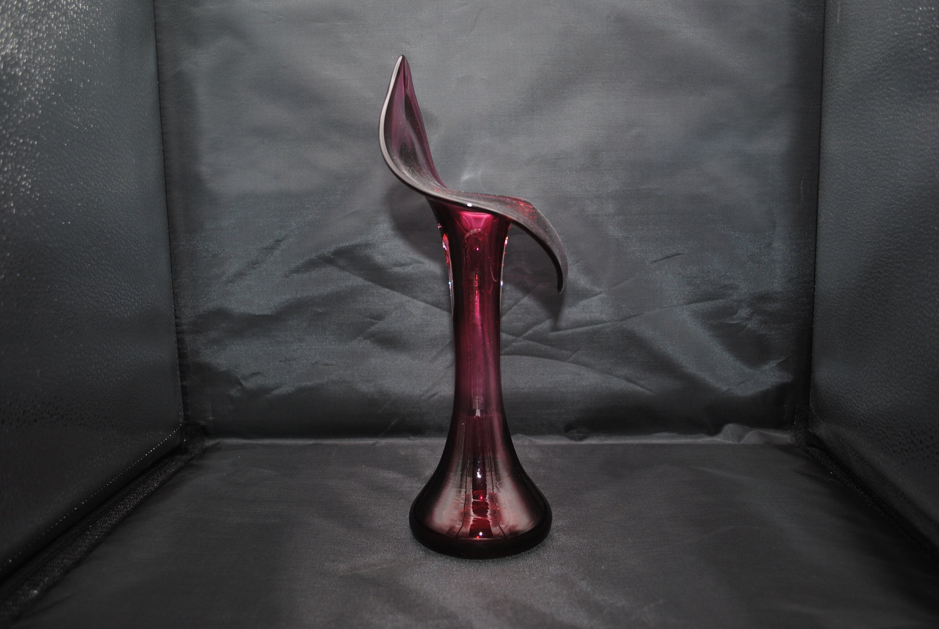 Vintage Amberia Pilgrim Glass Cranberry Tall Jack in the Pulpit Vase - Etsy