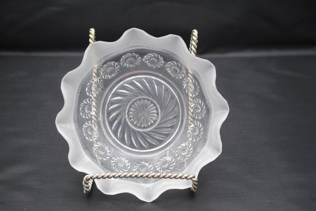 Vintage England Pressed Glass by Bagley Katherine Pattern #3187 OMN - 3 ...