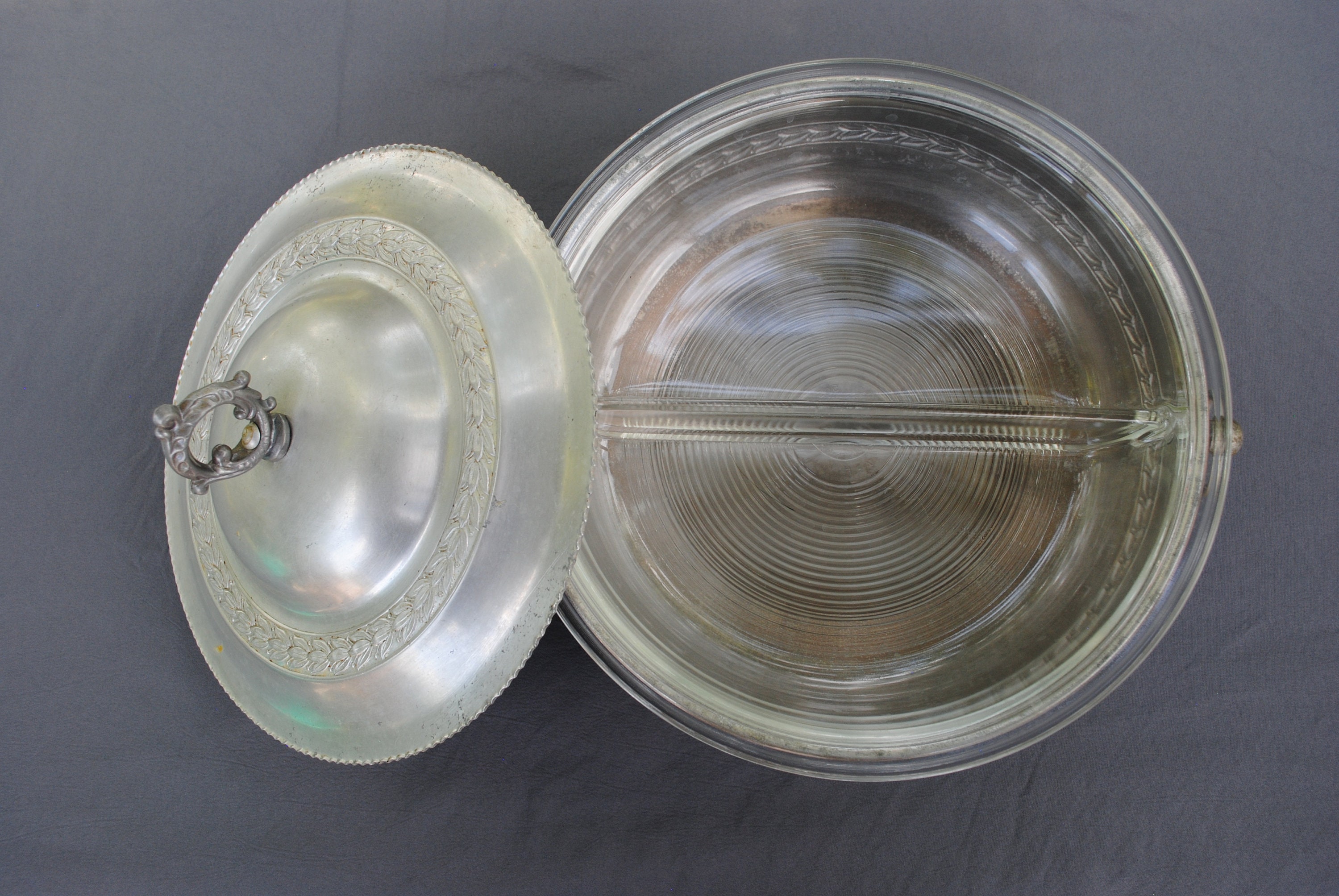 Vintage Wilson Ware Aluminum Chafing Dish With Divided Pyrex Insert - Etsy