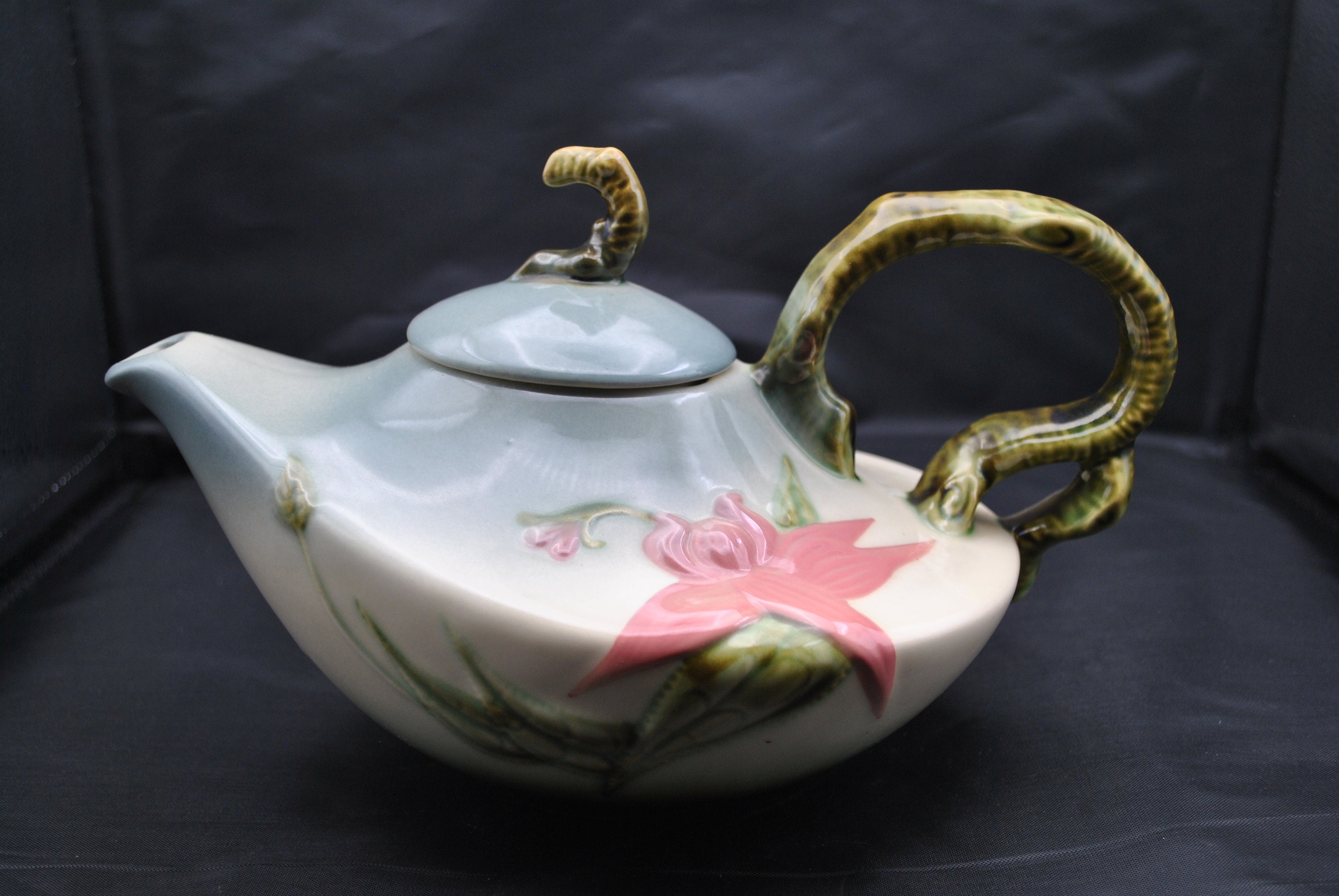 Vintage Hull Pottery Tea Set, Woodland Pattern, Blue Green Pink, USA ...