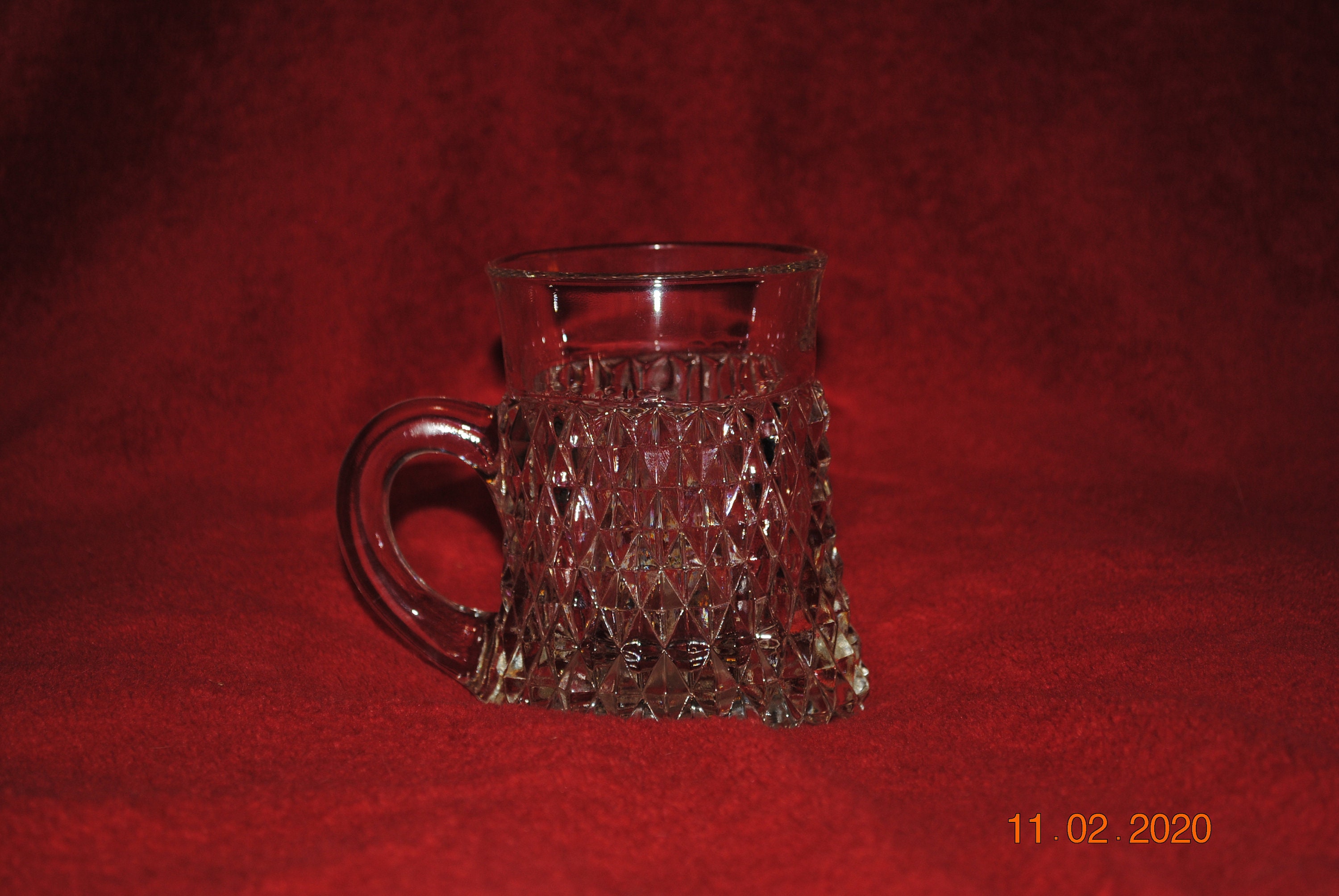 Indiana Glass Diamond Point Clear Glass Tankard 10 Oz - Etsy