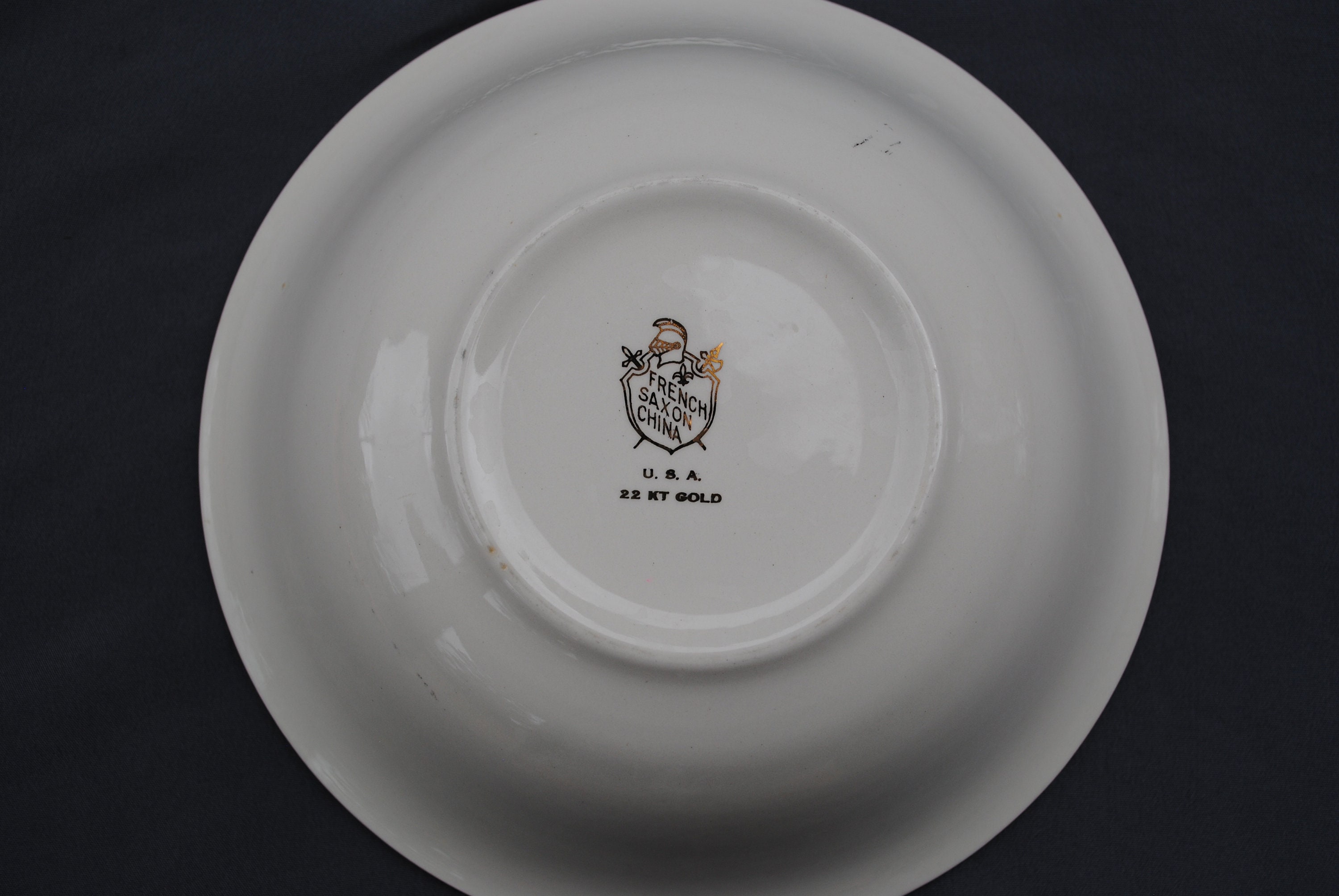 French Saxon China Set 22KT Gold Design Damask Trim - Etsy