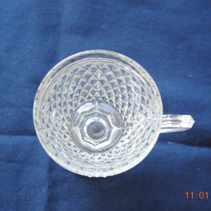 Indiana Glass Diamond Point Clear Glass Cup, 6 Oz - Etsy