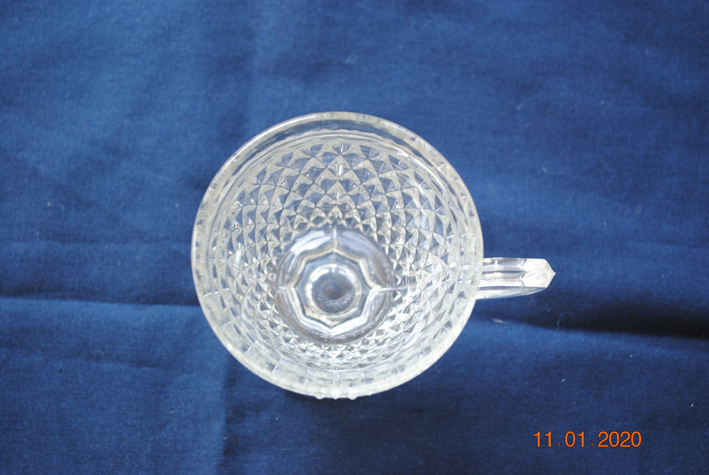 Indiana Glass Diamond Point Clear Glass Cup 6 Oz - Etsy