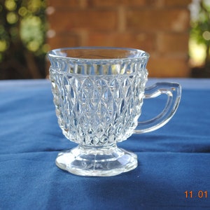 Indiana Glass Diamond Point Clear Glass Cup, 6 Oz - Etsy