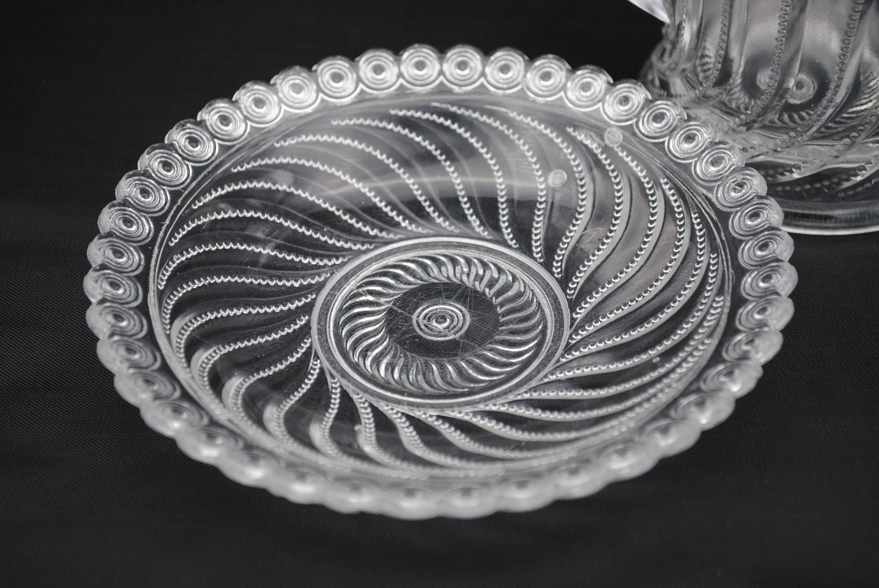 Antique EAPG Beaded Swirl and Disc Small Water Pitcher With - Etsy