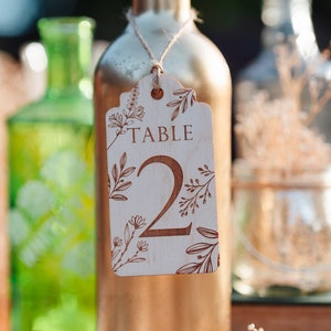 Wedding Table Number Signs Floral Boho Design Place Numbers - Etsy
