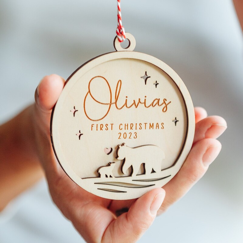 Baby First Christmas Bauble - Etsy UK