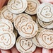 Love Heart Drinks Tokens // Wedding Couple Initials and Date. Have a ...