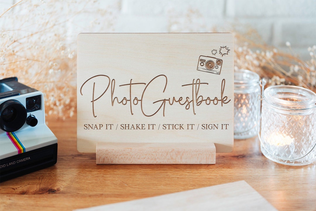 Photo Guest Book Sign • Snap It, Shake It, Stick It, Sign It • Wedding ...
