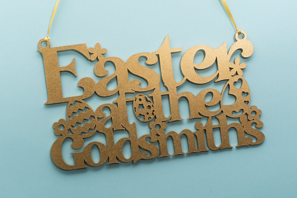Easter Family Wall Sign Personalised Easter Sign for Walls - Etsy UK