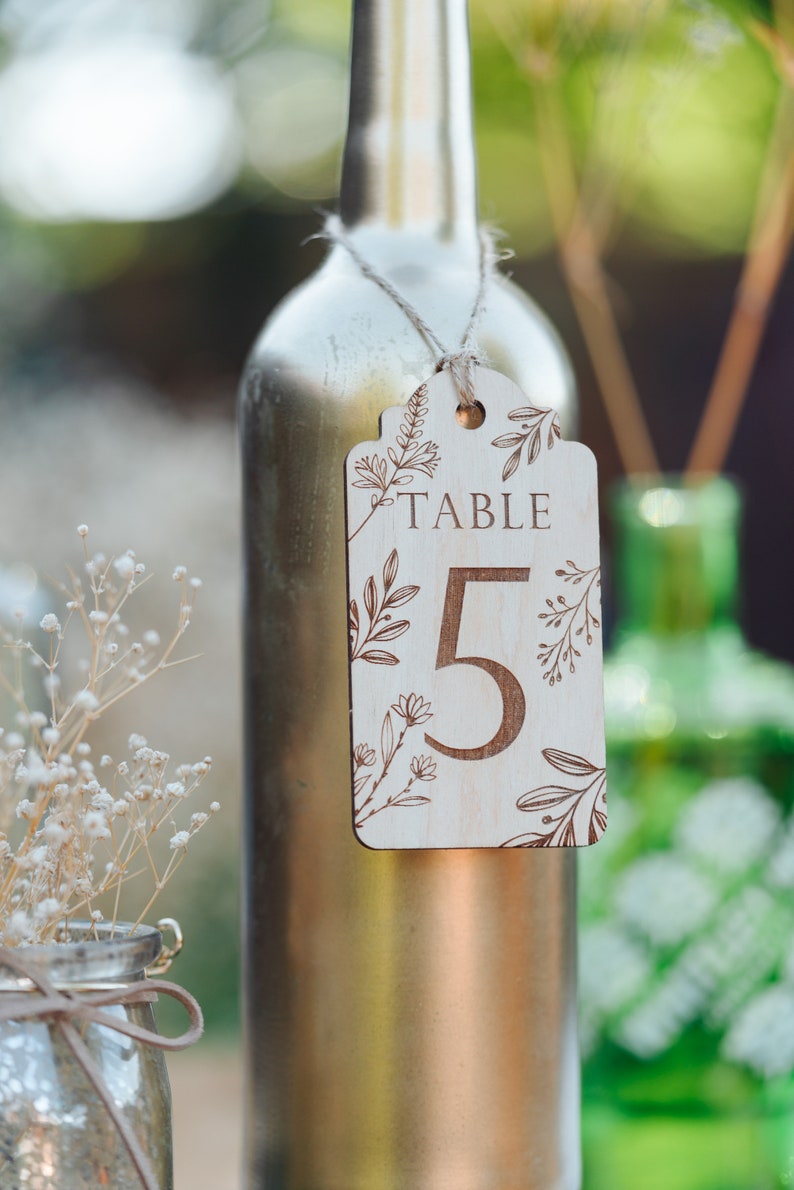 Wedding Table Number Signs - Floral Boho Design, Place Numbers for ...