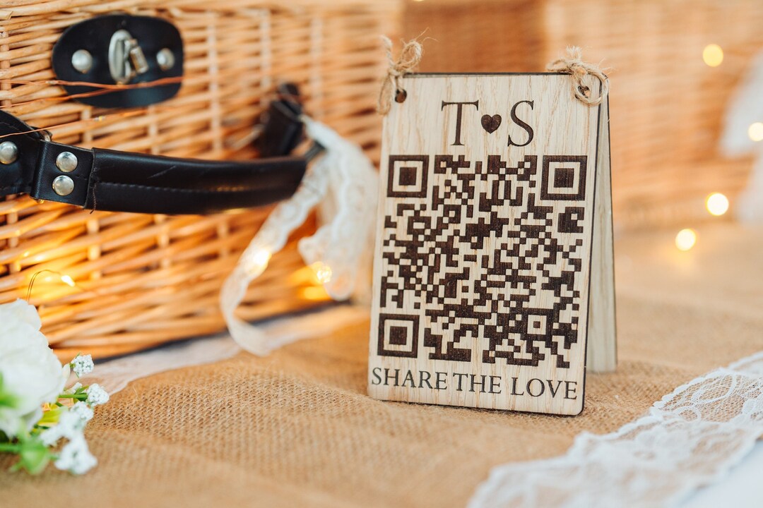 Plaque de mariage QR Code | Plaque photo QR Code | Partagez l'amour ...
