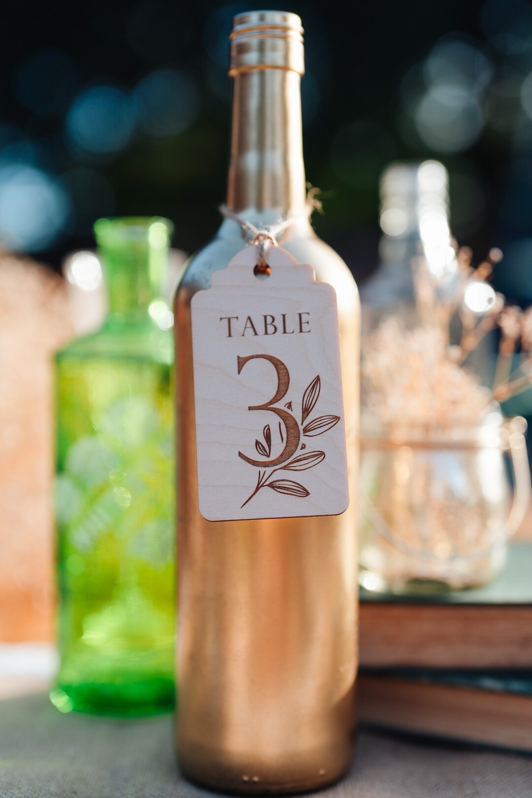 Bottle Hangers | Wedding Table Numbers | Wine Bottle Labels | Table ...