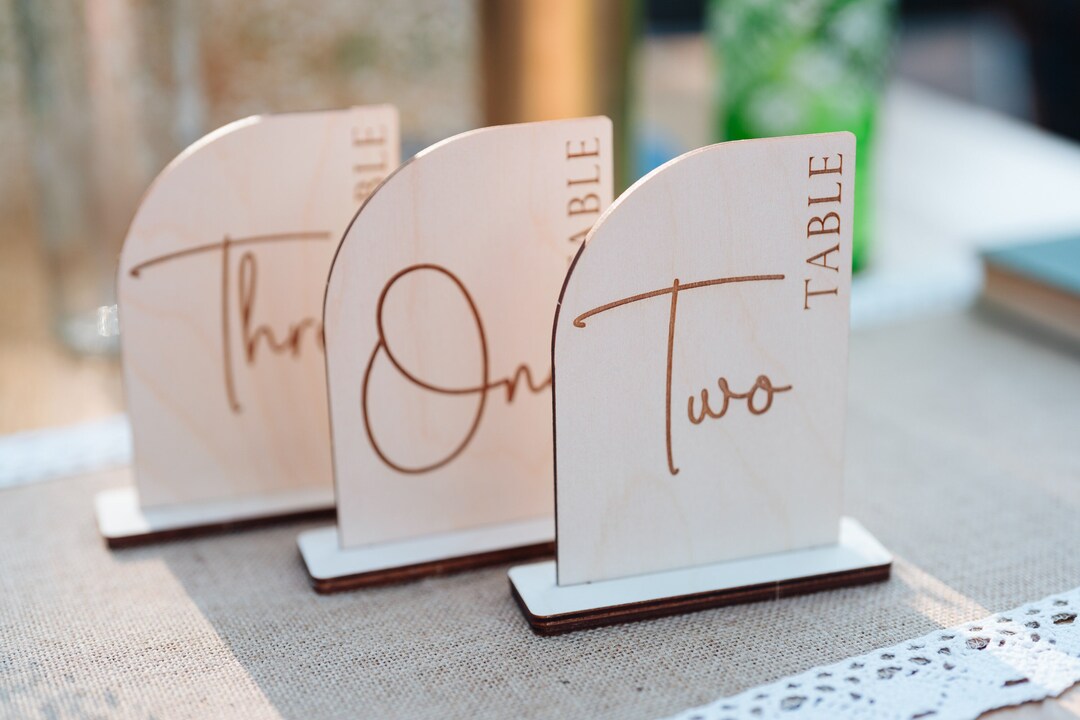 Modern Table Numbers, Wedding Table Number, Rustic Decor for Weddings ...