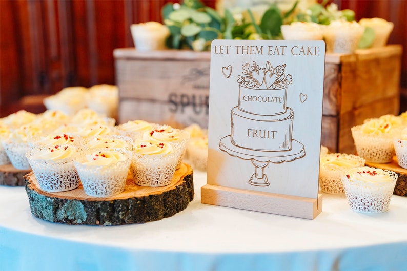 Wedding Cake Sign | Cake Menu Sign | Flavours Cake Table Sign | 2 and 3 ...