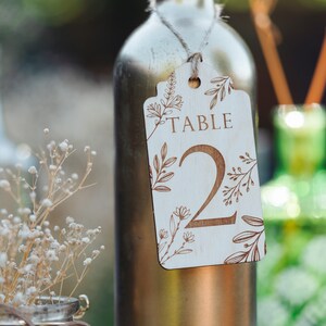 Wedding Table Number Signs - Floral Boho Design, Place Numbers for ...