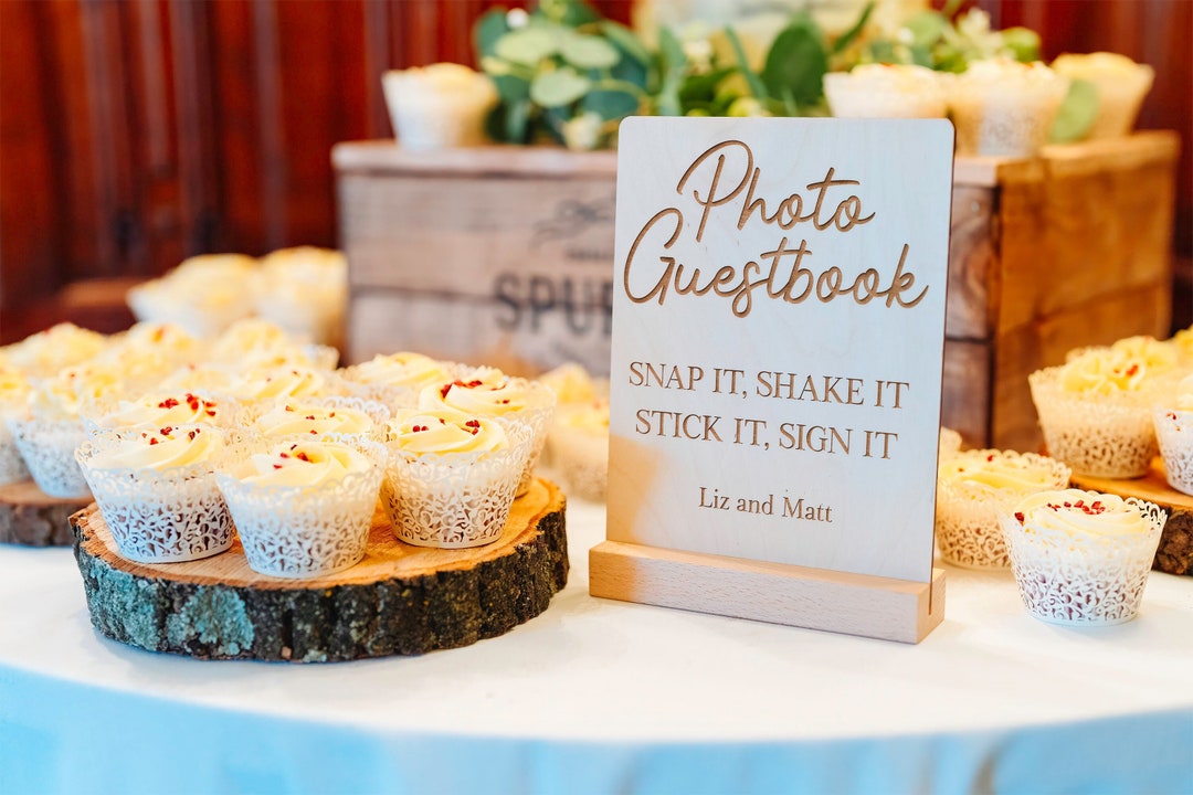 Wedding Photo Guest Book Sign | Snap It, Shake It, Stick It, Sign It ...