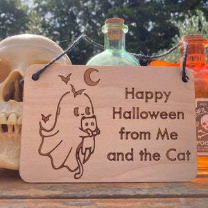 Halloween Decor Ghost With Dog or Cat Sign! Cute, Spooky and ...