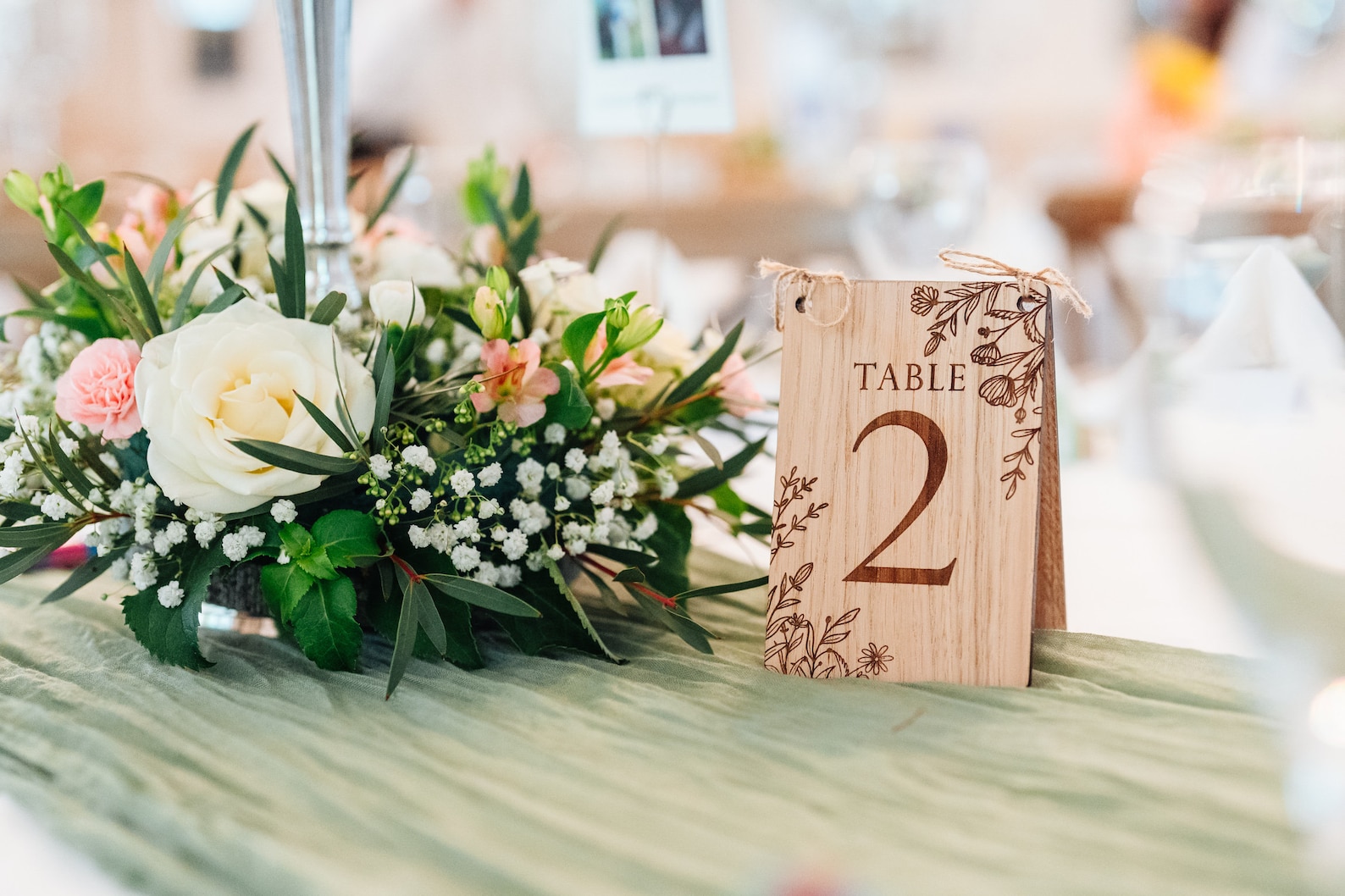 Flower Table Numbers Weddings | Wooden Wildflower Floral Place Numbers ...