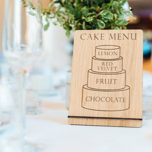 Wedding Cake Menu Sign | Let Them Eat Cake | Wedding Cake Flavours Sign ...