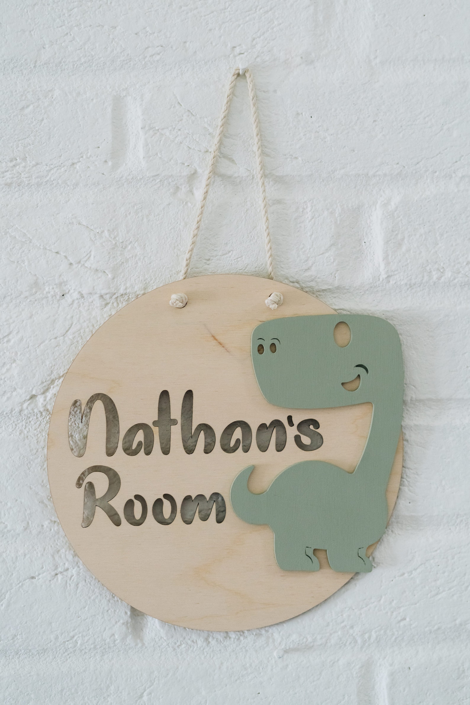 Kids Dinosaur Sign - Personalised and Cute! Perfect for Nursery Doors ...