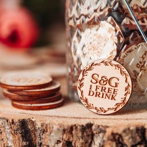 Personalised Drink Tokens for Wedding & Parties | Personalised Drinks ...