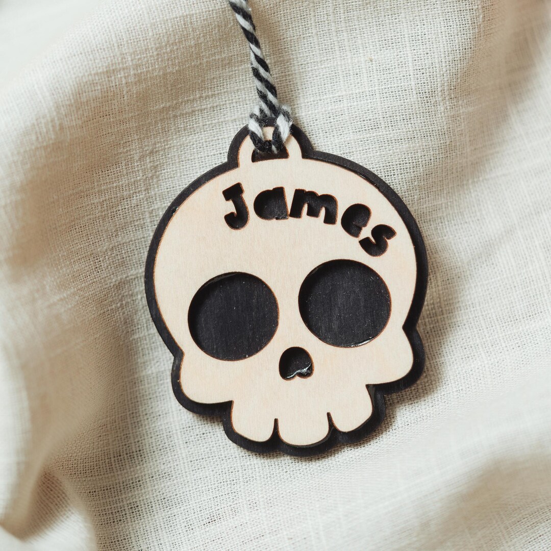Scary Skull Halloween Boo Basket Name Tag! Take Your Halloween Party to ...