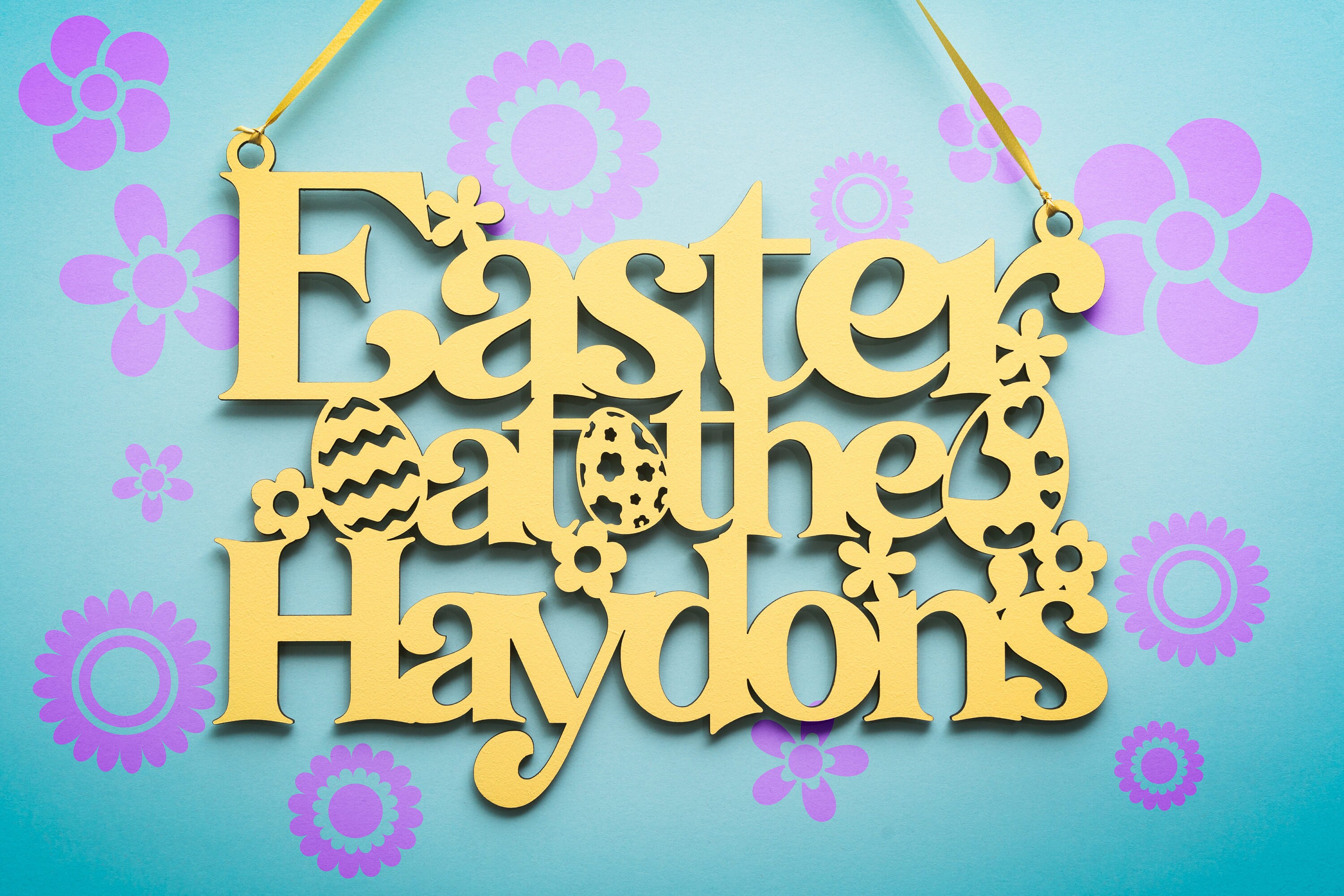 Easter Family Wall Sign Personalised Easter Sign for Walls - Etsy UK