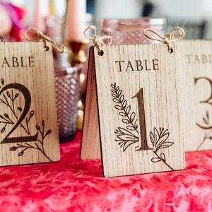 Wooden Table Numbers | Wildflower Weddings and Parties | Wedding ...