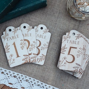 Wedding Table Number Signs - Floral Boho Design, Place Numbers for ...