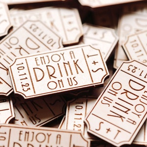 Retro Cinema Wedding Drinks Tokens in an Art Deco Style / Our Beutiful ...