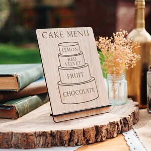 Wedding Cake Menu Sign | Let Them Eat Cake | Wedding Cake Flavours Sign ...