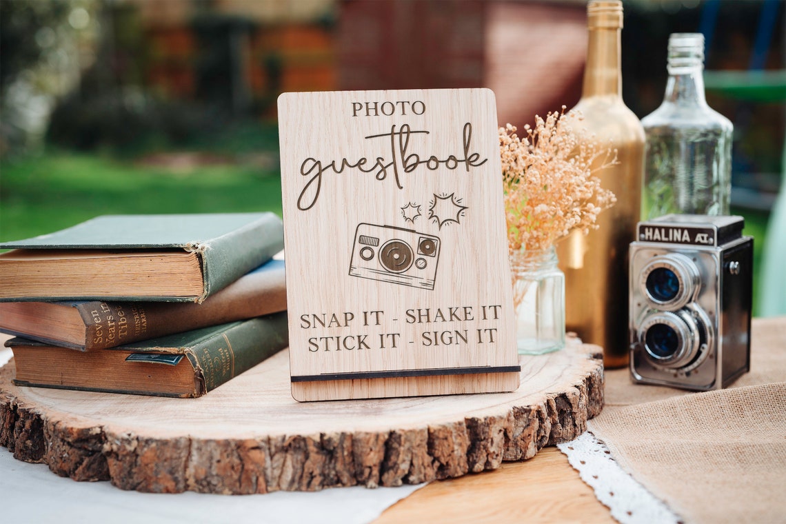 Photobook Photo Guest Book Wedding Sign | Snap It, Shake It, Stick It ...