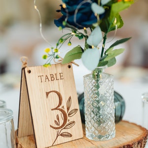Wooden Table Numbers | Wildflower Weddings and Parties | Wedding ...