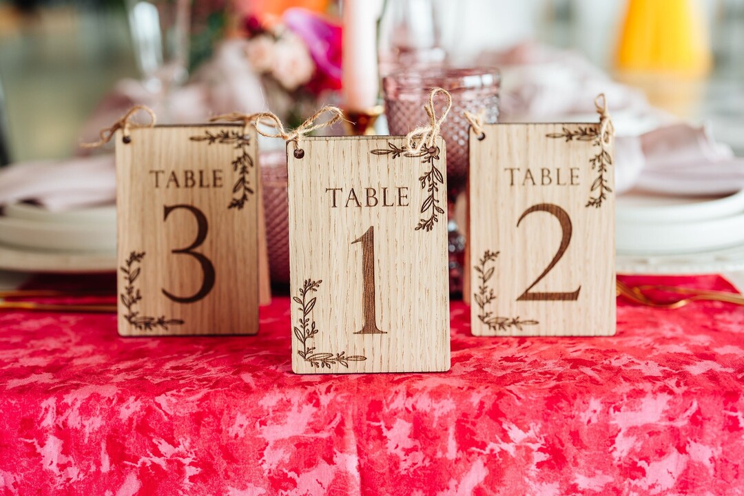 Wooden Wedding Table Numbers | Rustic Wedding Decorations | Boho Table ...