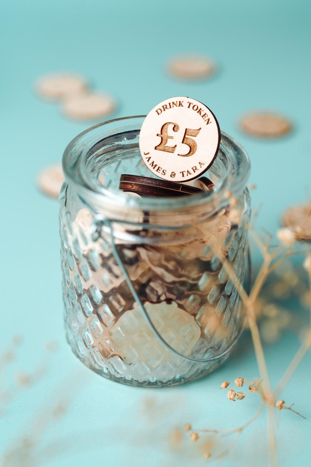 Money Value Drink Tokens for Wedding & Parties | Wooden Drinks Vouchers ...