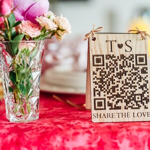 QR Code Wedding Sign | QR Code Photo Sign | Share the Love | Wedding ...