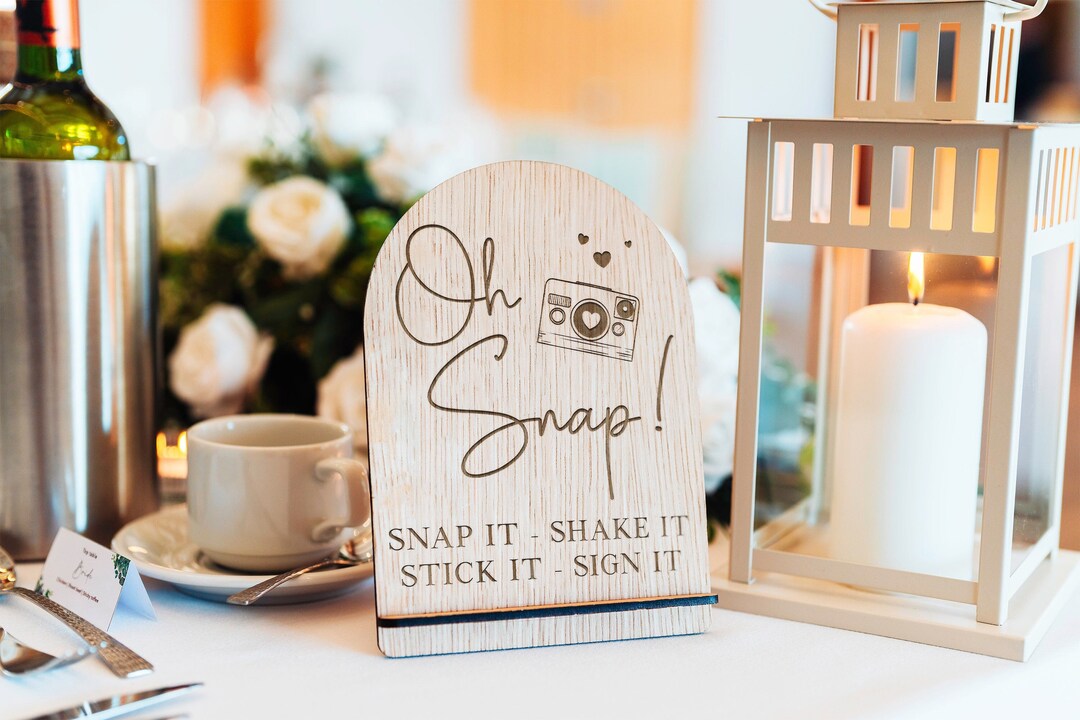 Oh Snap Wedding Sign Snap It, Shake It Wedding Photo Booth Sign Photo ...