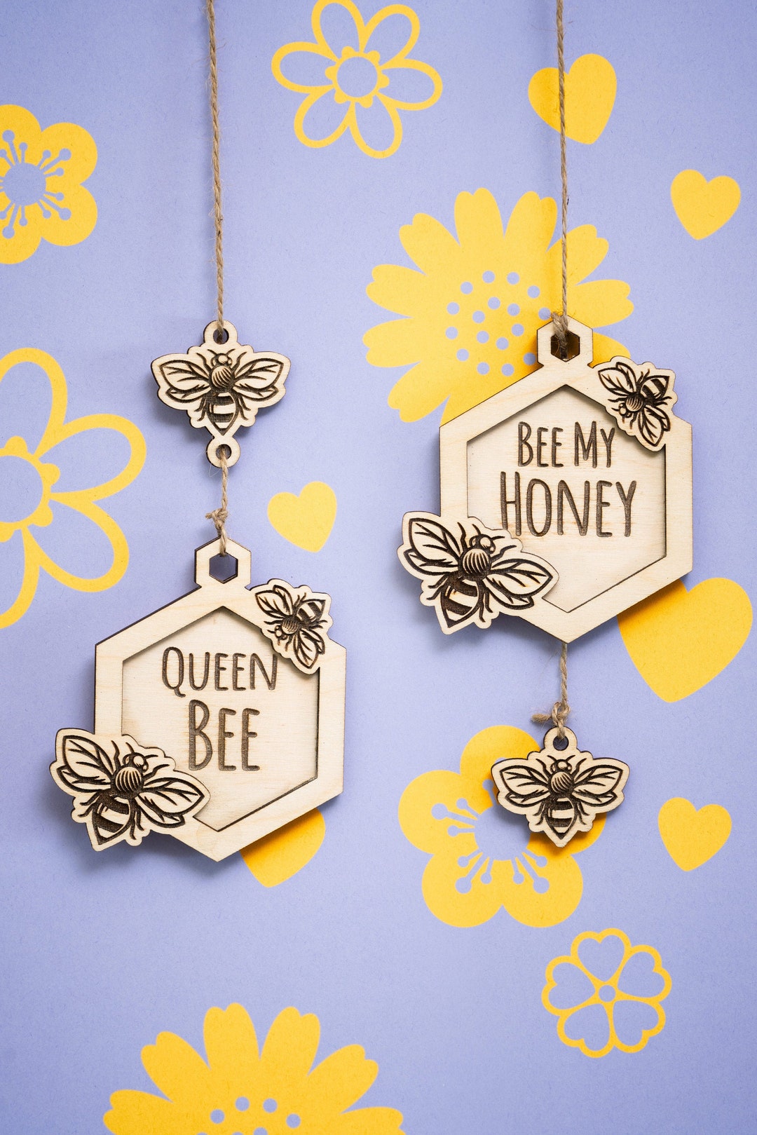 Bumble Bee Honeycomb Hanging Personalised Decoration for Bee Lovers ...